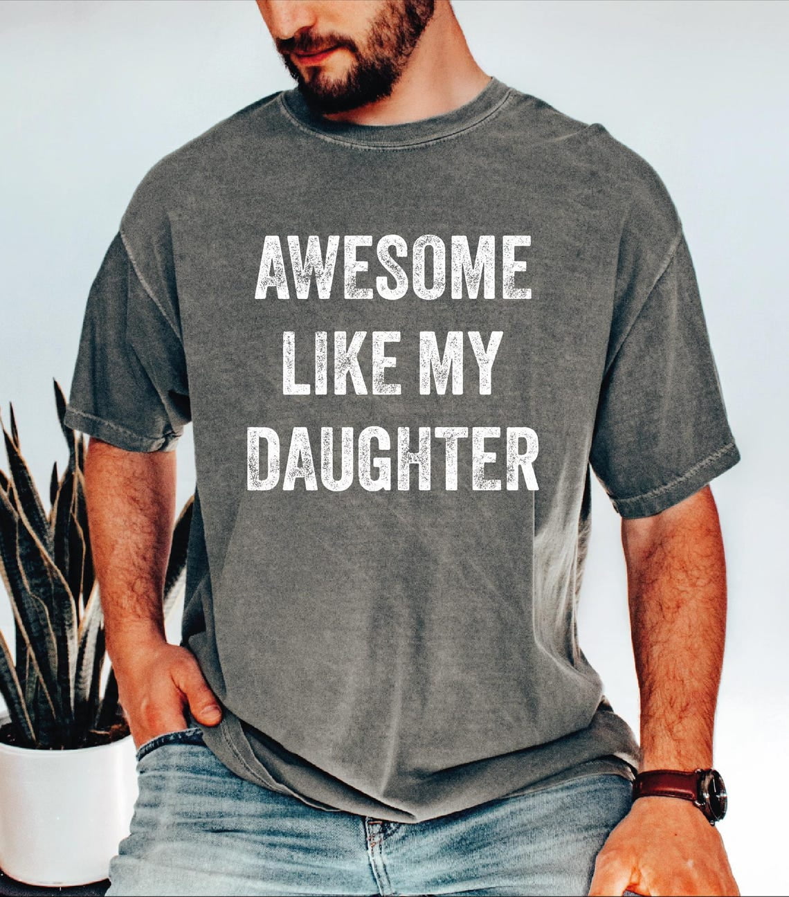 Awesome Like My Daughter Shirt, Funny Dad T-Shirt, Father's Day Shirt, Gift For Dad, Daughter ...