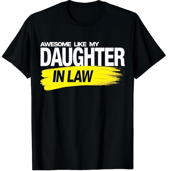 Awesome Like My Daughter in Law Funny Vintage Graphic Crew Neck Short ...