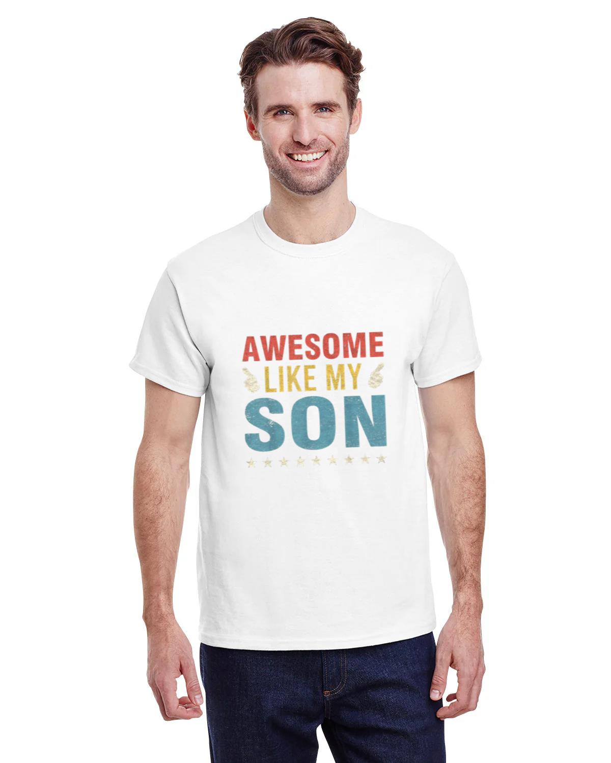 Awesome Like My Son Funny Proud Mom Dad Parent Humor Unisex T-Shirt ...