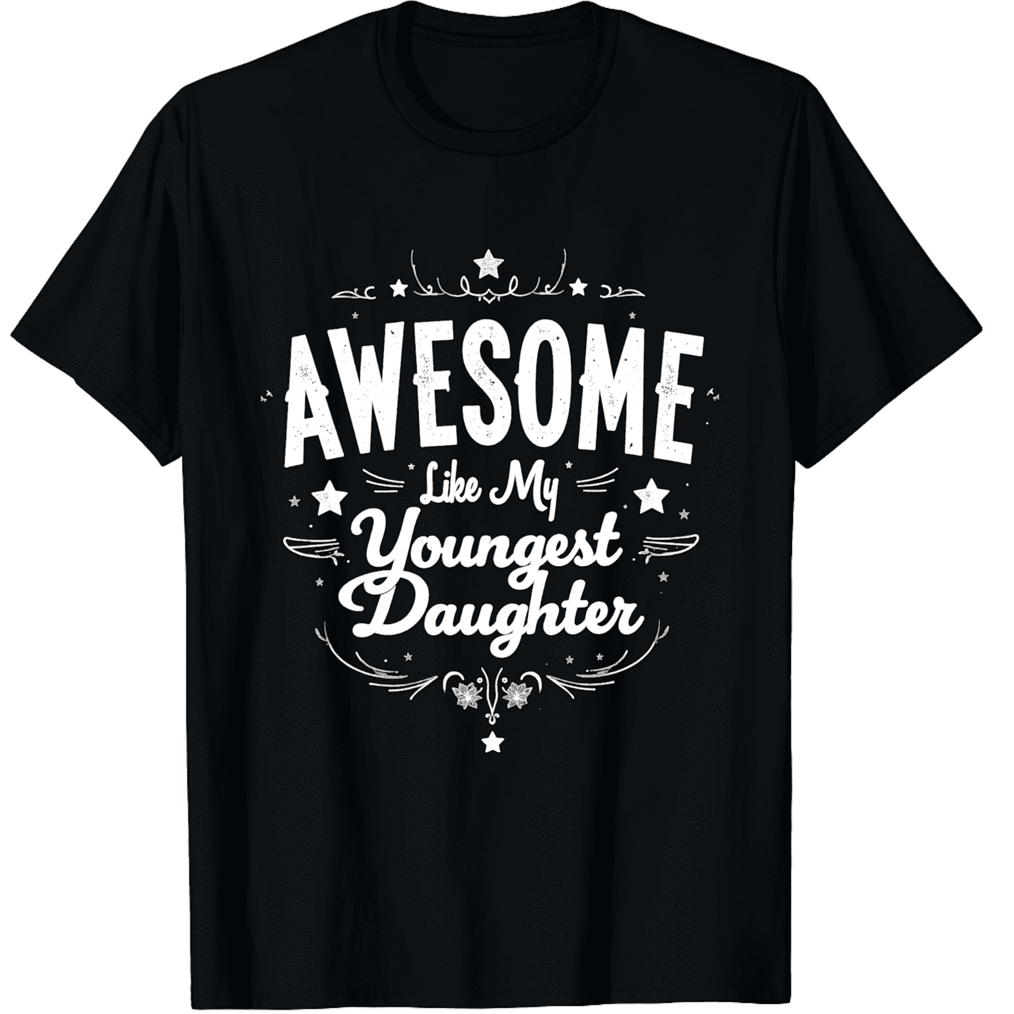 Awesome Like My Youngest Daughter Shirt Women – Proud Mom Graphic Tee ...