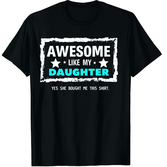 Awesome Like My Youngest Daughter Shirt Women – Proud Mom Graphic Tee ...
