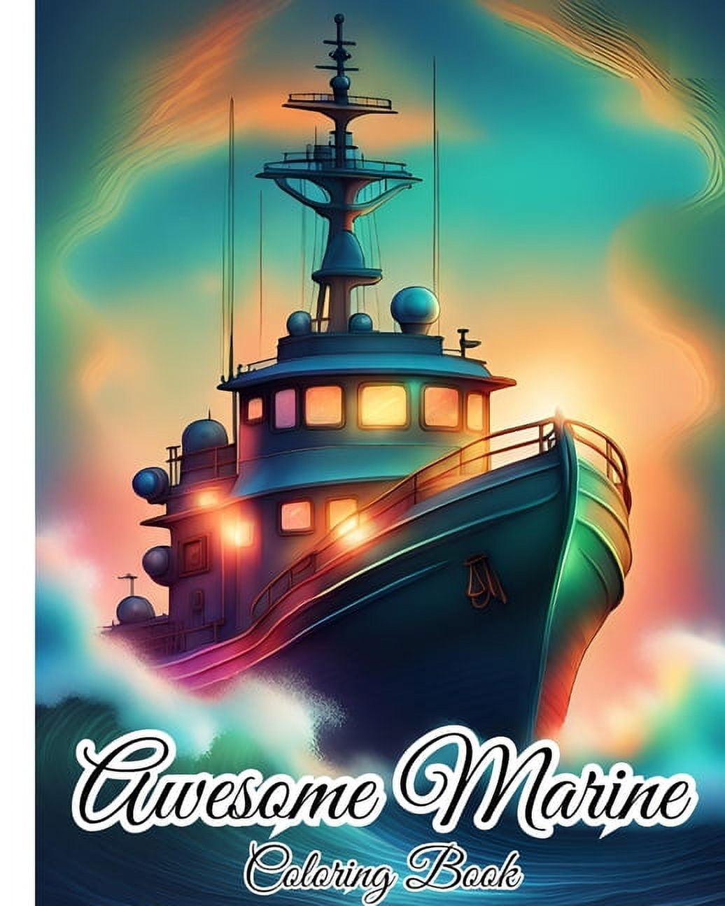 Awesome Marine Coloring Book For Kids: Advanced Fanciful Sea Creatures ...