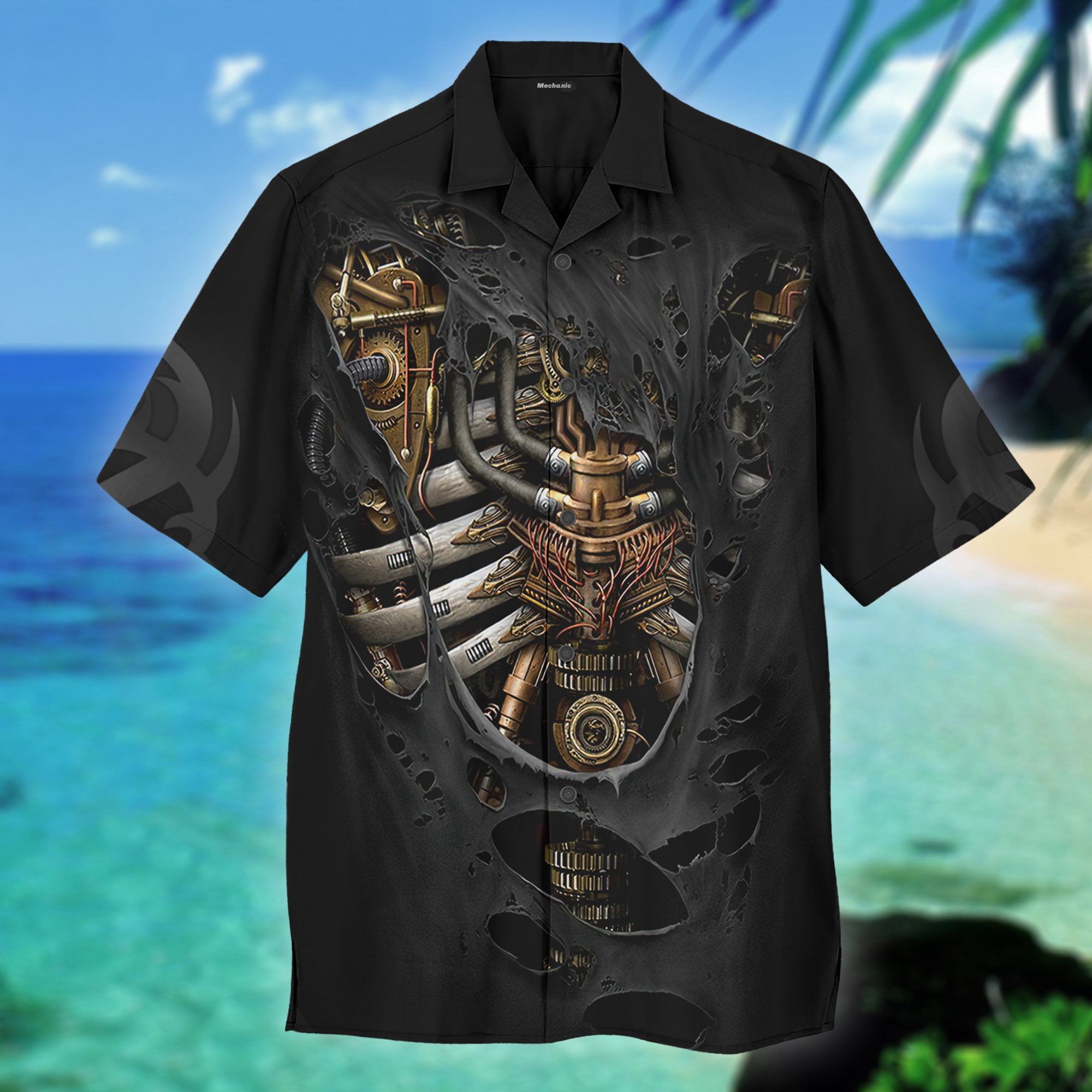 Awesome Mechanic Inside Body Hawaiian Shirt - Walmart.com