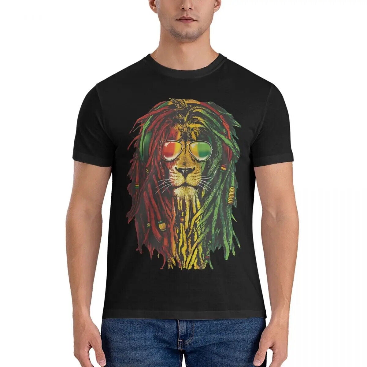 Awesome Men Rasta Lion Women Who Love T Shirts Men 100% Cotton Vintage ...