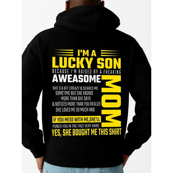 Awesome Mom's Son 1 pack Matching Couple's Hooded Sweatshirt ...