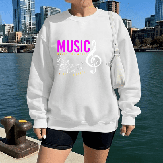 Awesome Music Note Graphic For Musician And Music Lover Sweatshirt, for ...