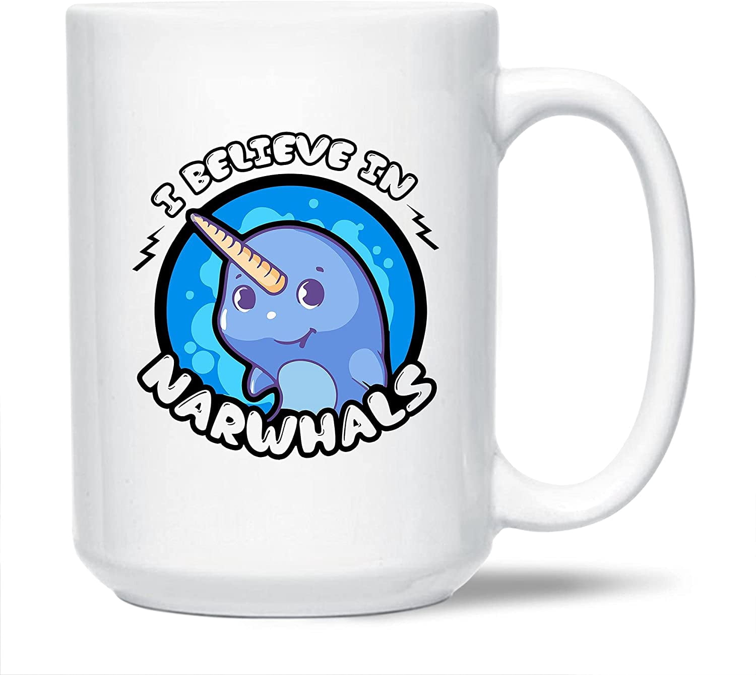 Awesome Narwhal Decorative Mug, I Believe In Narwhals Pottery Teacup ...