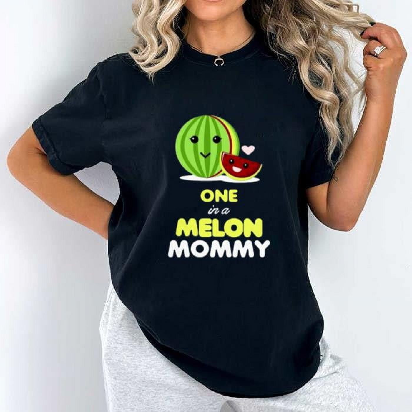 Awesome One In A Melon Mom Funny Watermelon Fruit Mother’s Day Comfort Color T-Shirt PNG, for ...