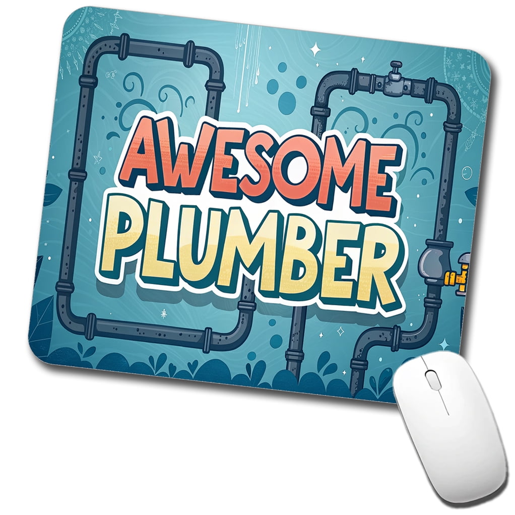 Awesome Plumber Inspirational Mouse Pad Low Profile Gaming Mat ...