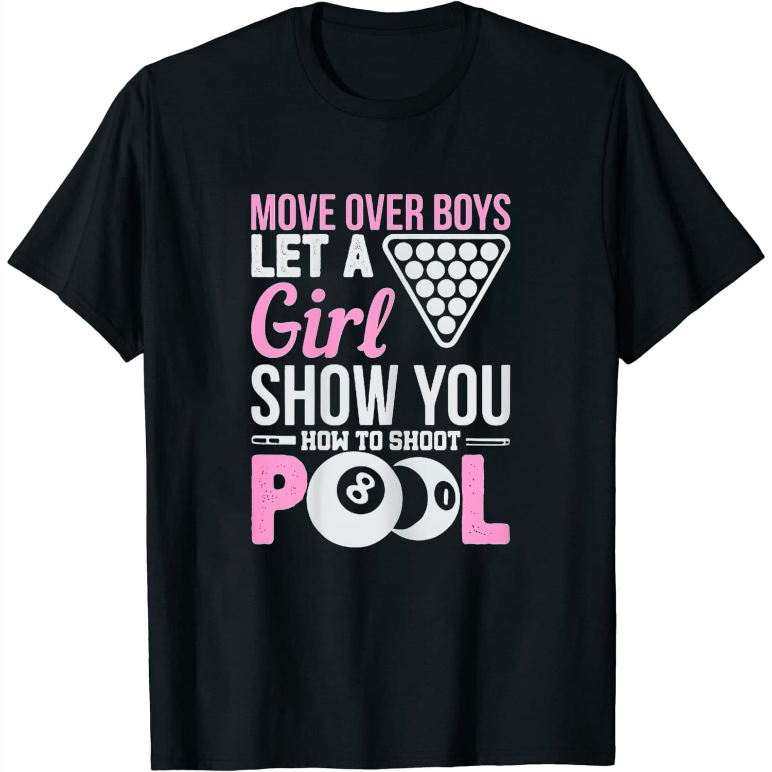 Awesome Pool Player Design for Women Who Love Billiards T-Shirt Black ...