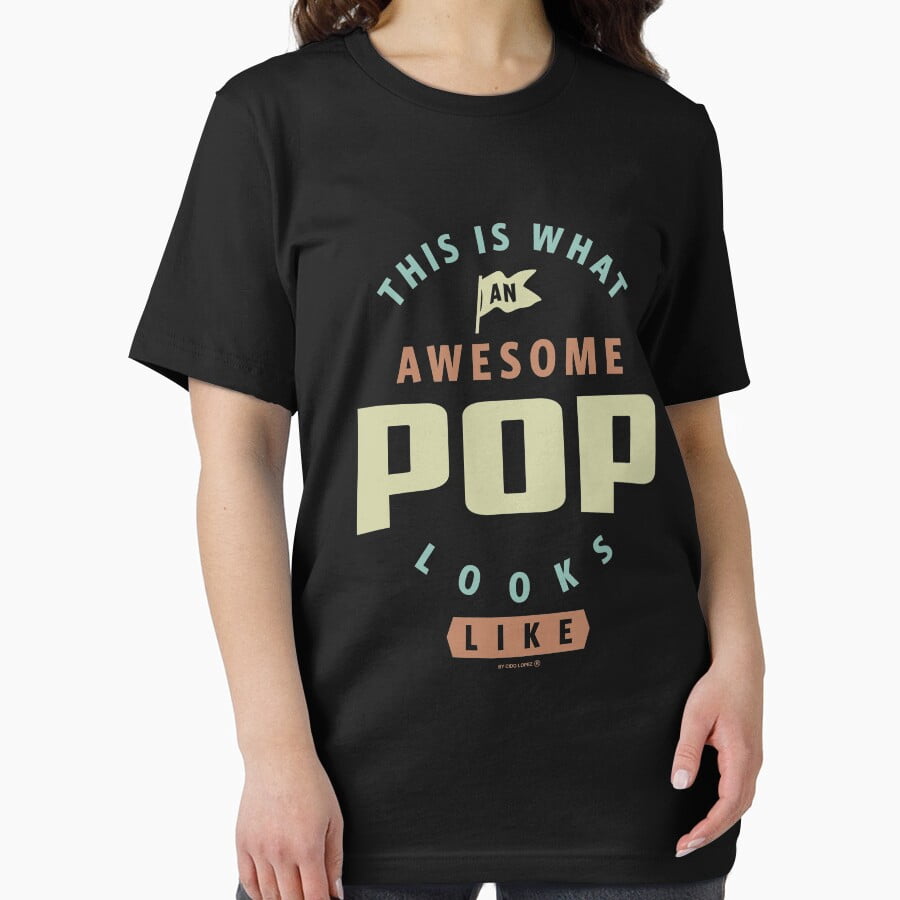 Awesome Pop Essential Simple Modern Minimalist Clean Font Wear Unisex T ...