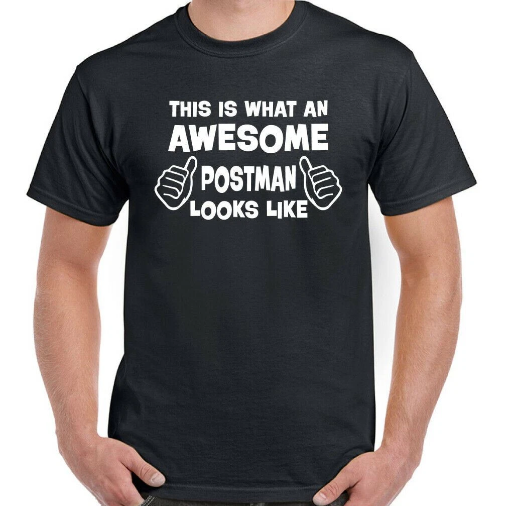 Awesome Postman Funny Mail Carrier Fun Line Royal Delivery Unisex T ...