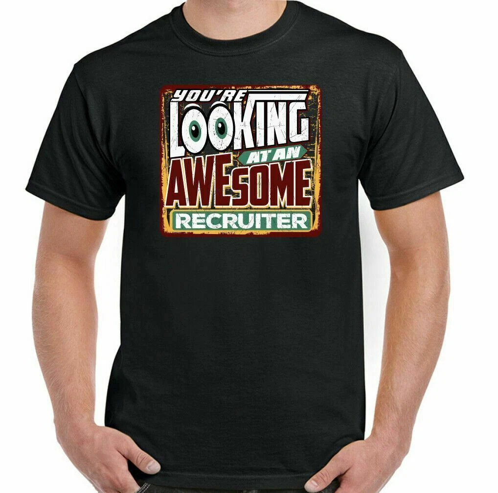 Awesome Recruiter Recruiting HR Job Work Humor Graphic Cotton Unisex T ...