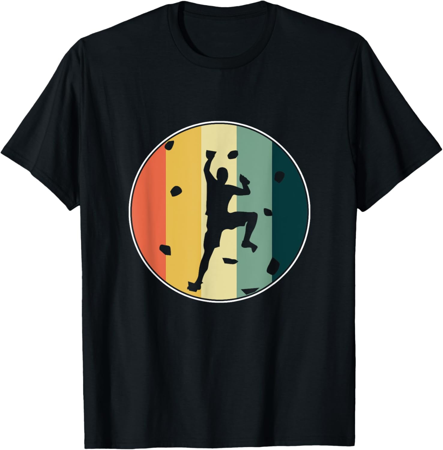 Awesome Retro Wall Climber Rock Mountain Climbing Bouldering T-Shirt ...