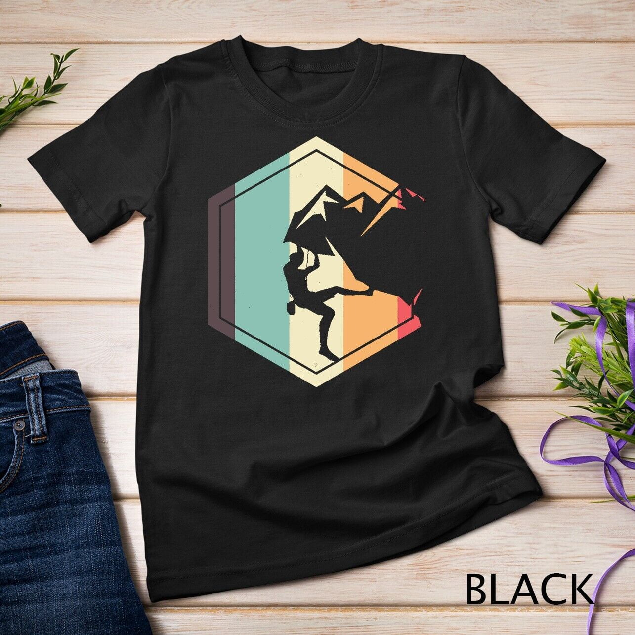 Awesome Rock Climbing Retro Mountain Climber Hiker Alpinism Unisex T ...