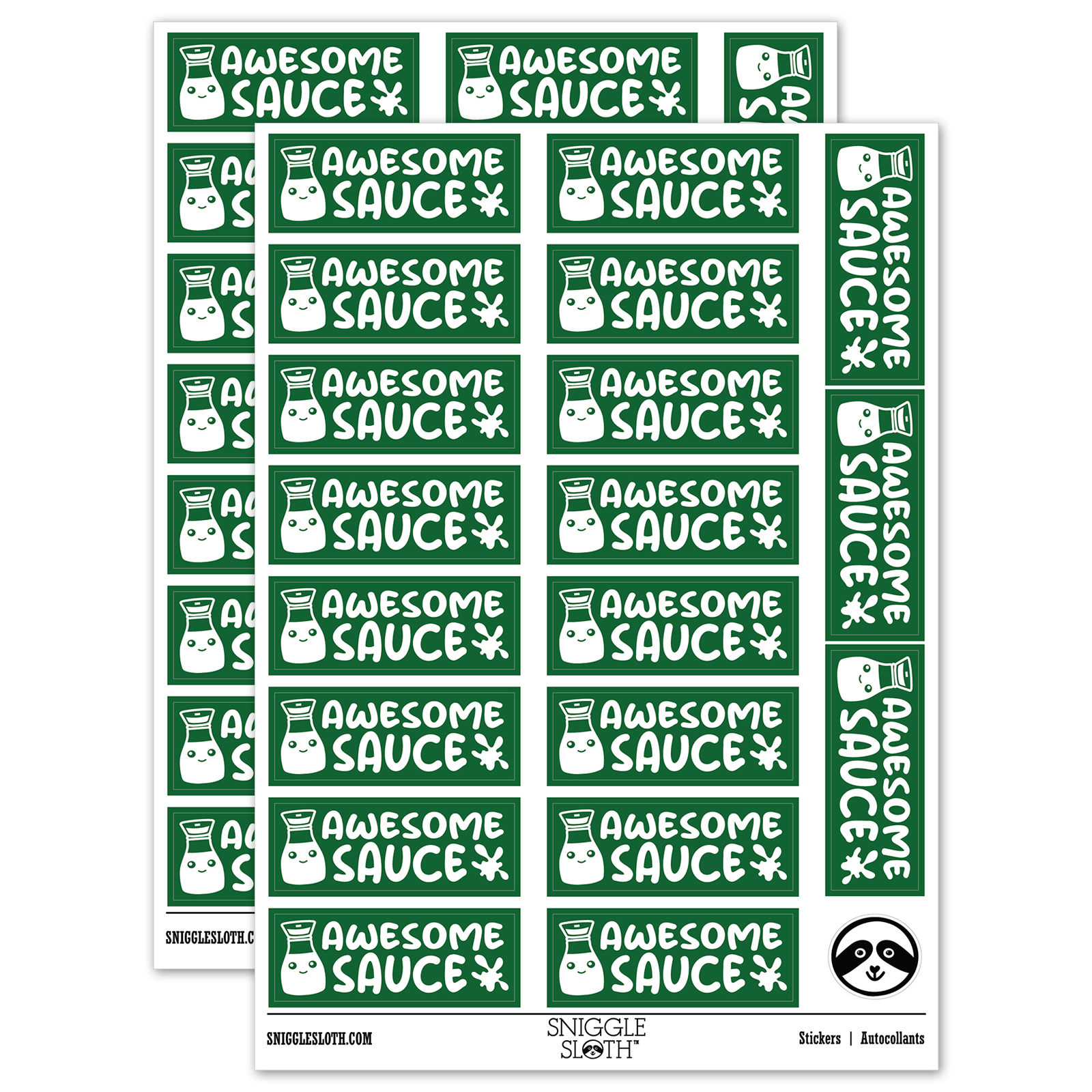 Awesome Sauce Teacher Student School Sticker Set - Dark Green - Matte ...