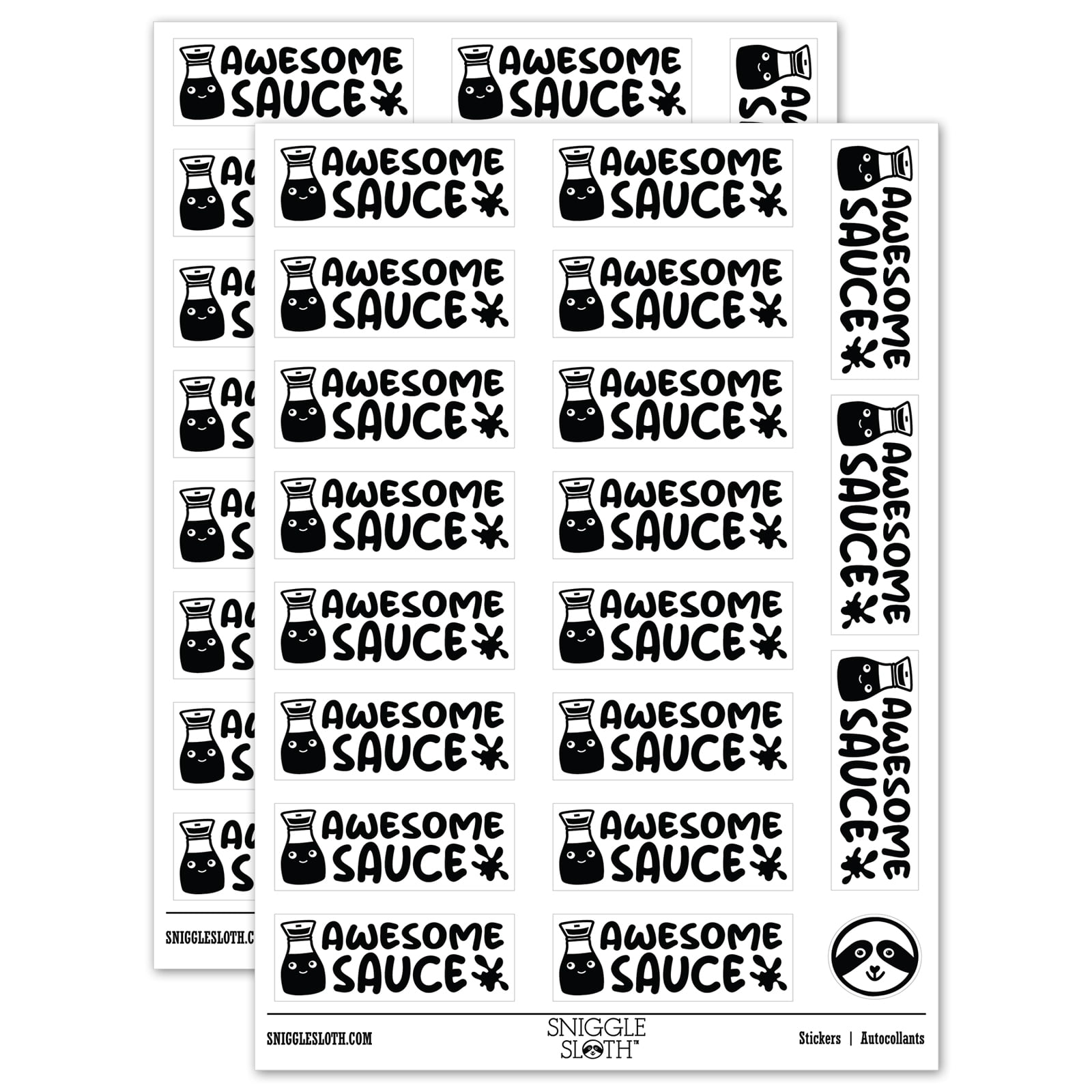 Awesome Sauce Teacher Student School Sticker Set - White - Gloss Finish ...