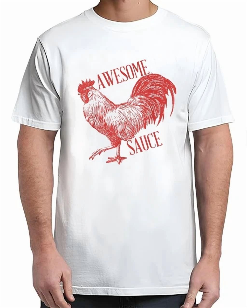Awesome Sauce With Picture Of Rooster Vintage S-5XL T-Shirt Birthday ...