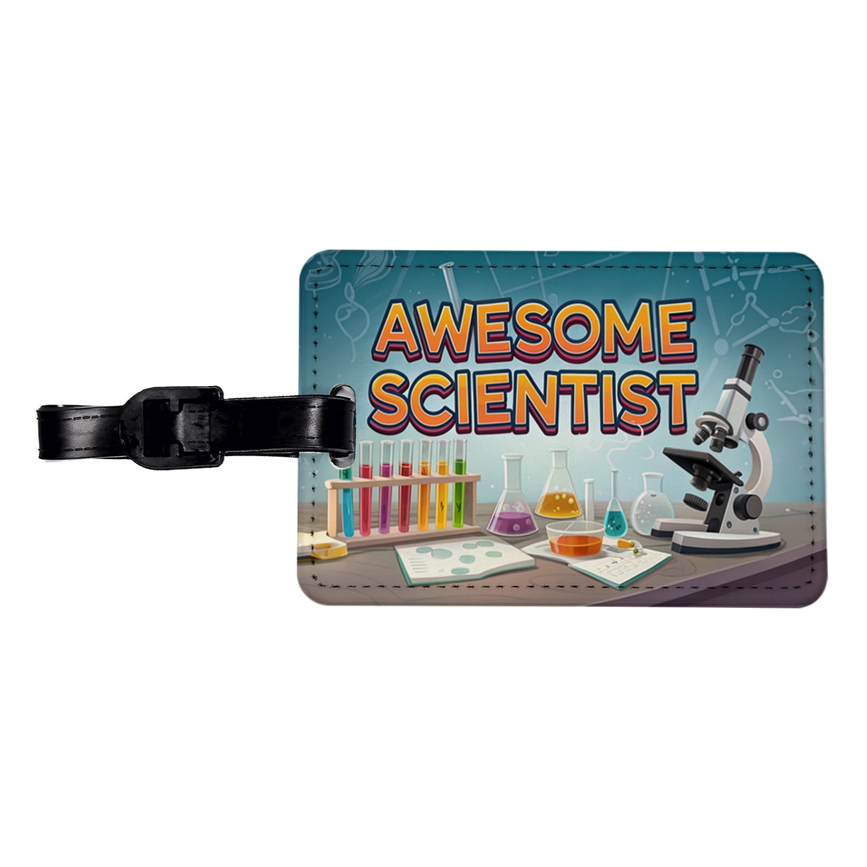 Awesome Scientist Inspirational Lab Microscope Faux Leather Travel ...