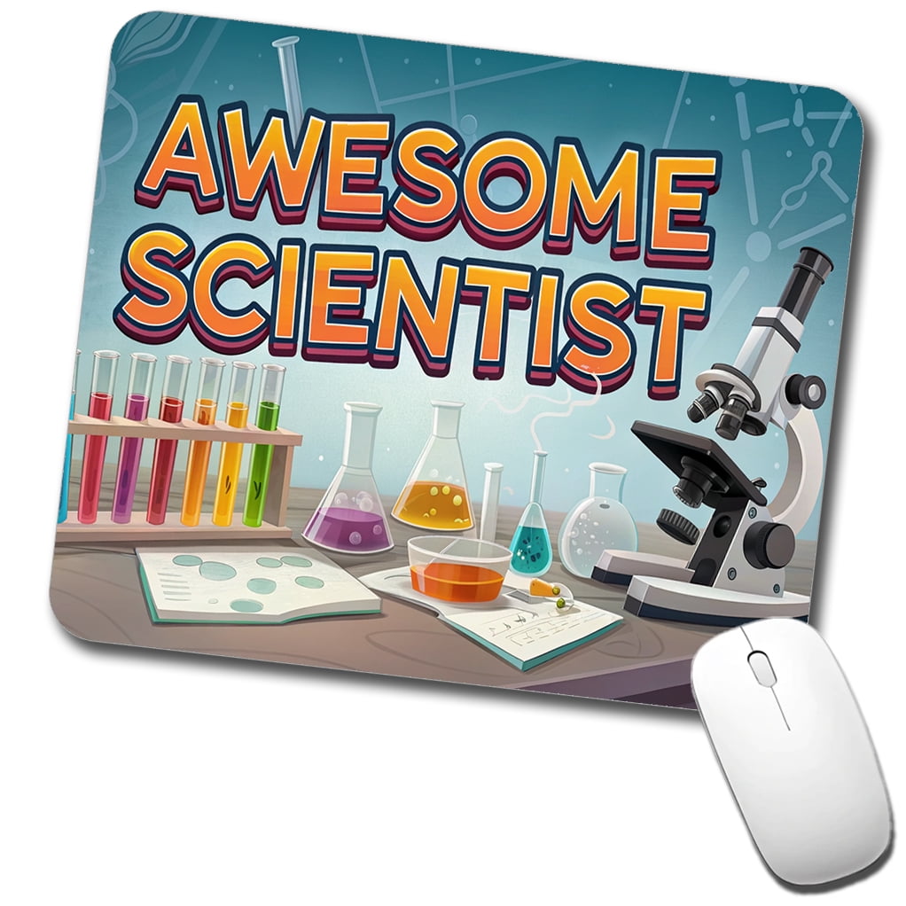 Awesome Scientist Inspirational Lab Microscope Mouse Pad Low Profile ...