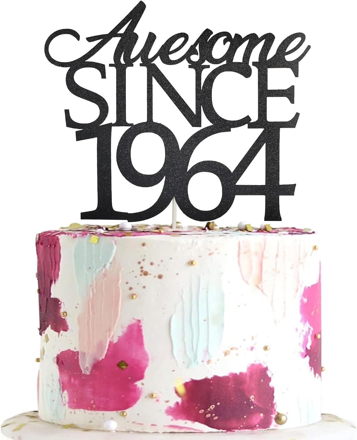 Awesome Since 1964 Cake Topper 60th Happy Birthday Cake Topper 60 Years ...