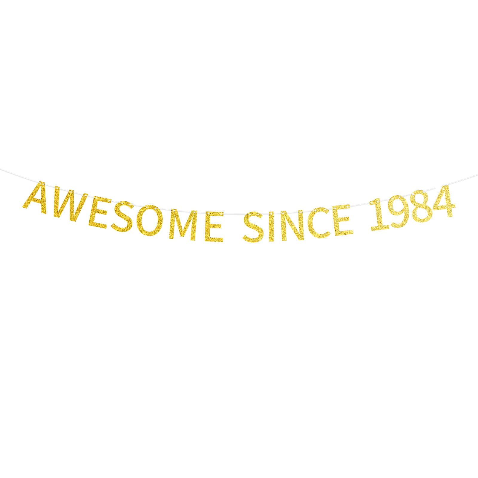 Awesome Since 1984 Banner MMF7 Pre-strung Happy 40th Birthday Banner ...