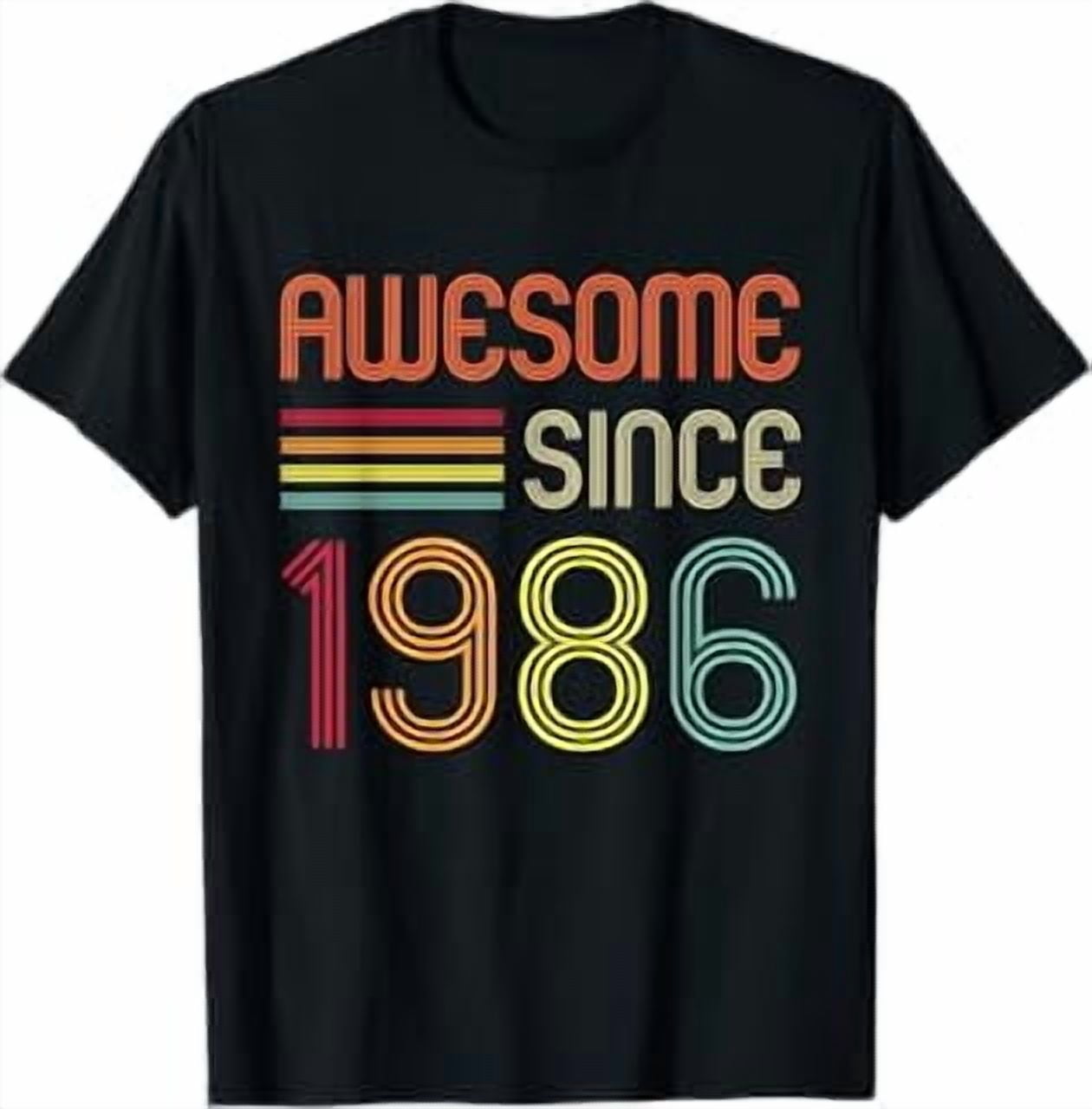 Awesome Since 1986 Retro T-Shirt for a Fun 38th Birthday Celebration ...
