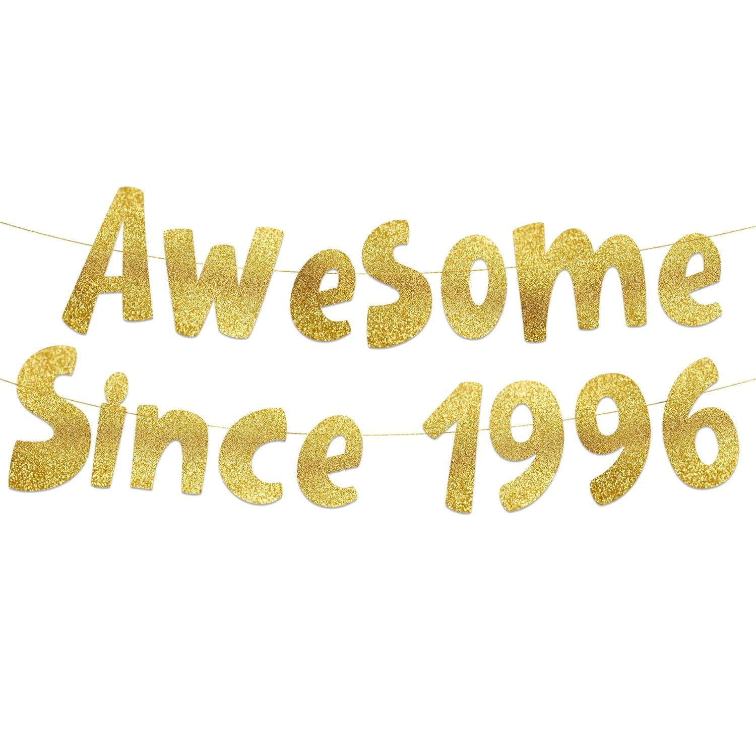Awesome Since 1996 Gold Glitter Banner - 30th Birthday and Anniversary ...