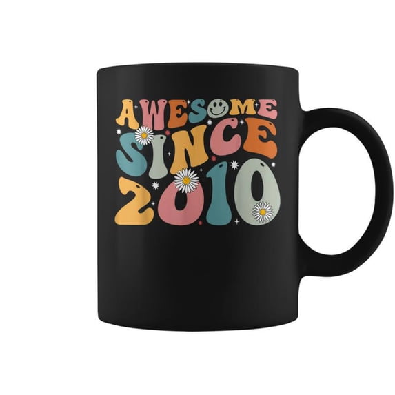 Awesome Since 2010 13Th Birthday Retro Gifts Born In 2010 Coffee Mugs ...