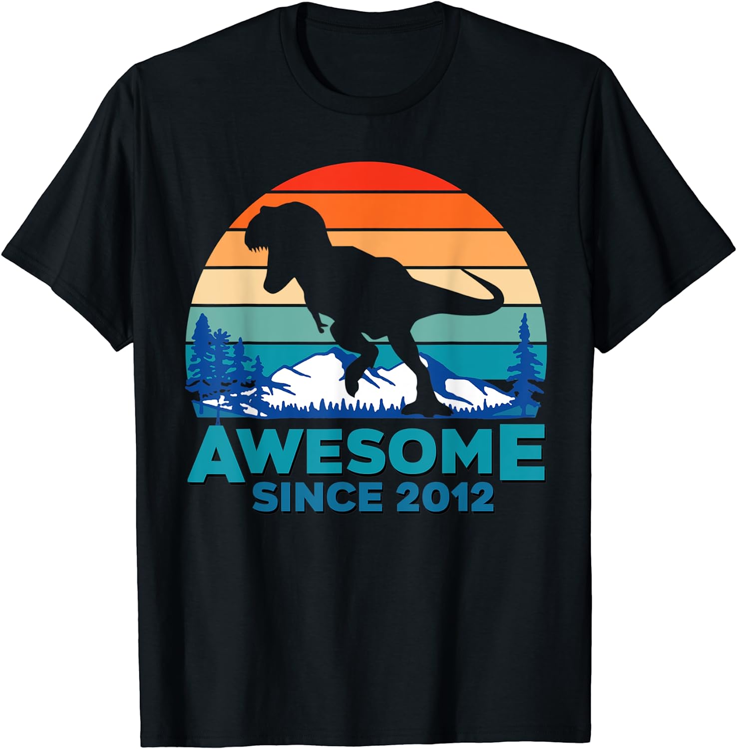 Awesome Since 2012 T-Shirt 11 Years Old Dinosaur Gift T-Shirt - Walmart.com