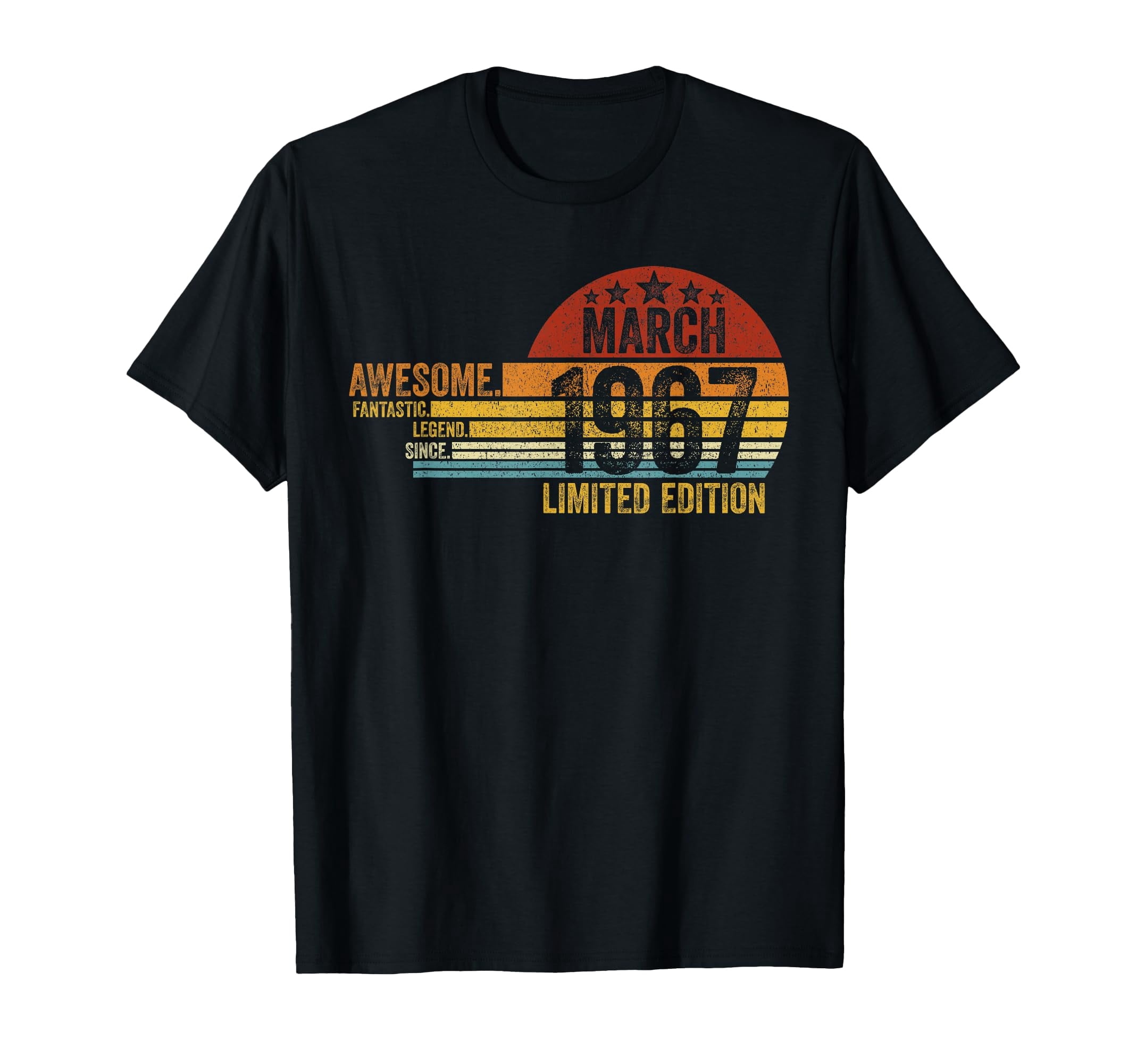 Awesome Since March 1967 Retro Design T-Shirt for Celebrating ...