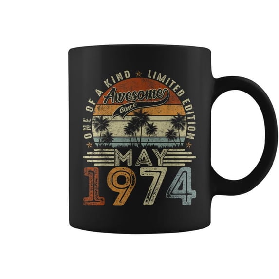 Awesome Since May 1974 50Th Birthday Coffee Mugs - Walmart.com