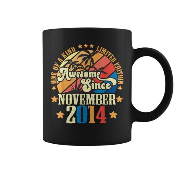 Awesome Since November 2014 7Th Birthday Retro Coffee Mugs - Walmart.com