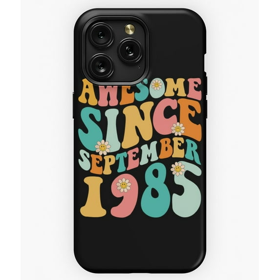 Awesome Since September 1985 Retro Groovy Birthday G7723 Phone Case for ...