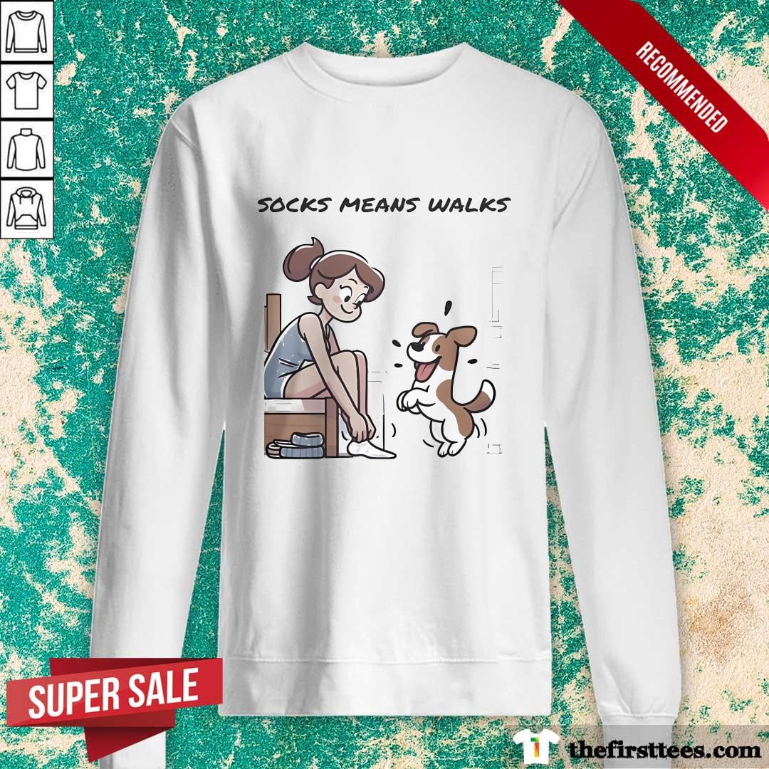Awesome Socks Means Walks Sweatshirt - Walmart.com