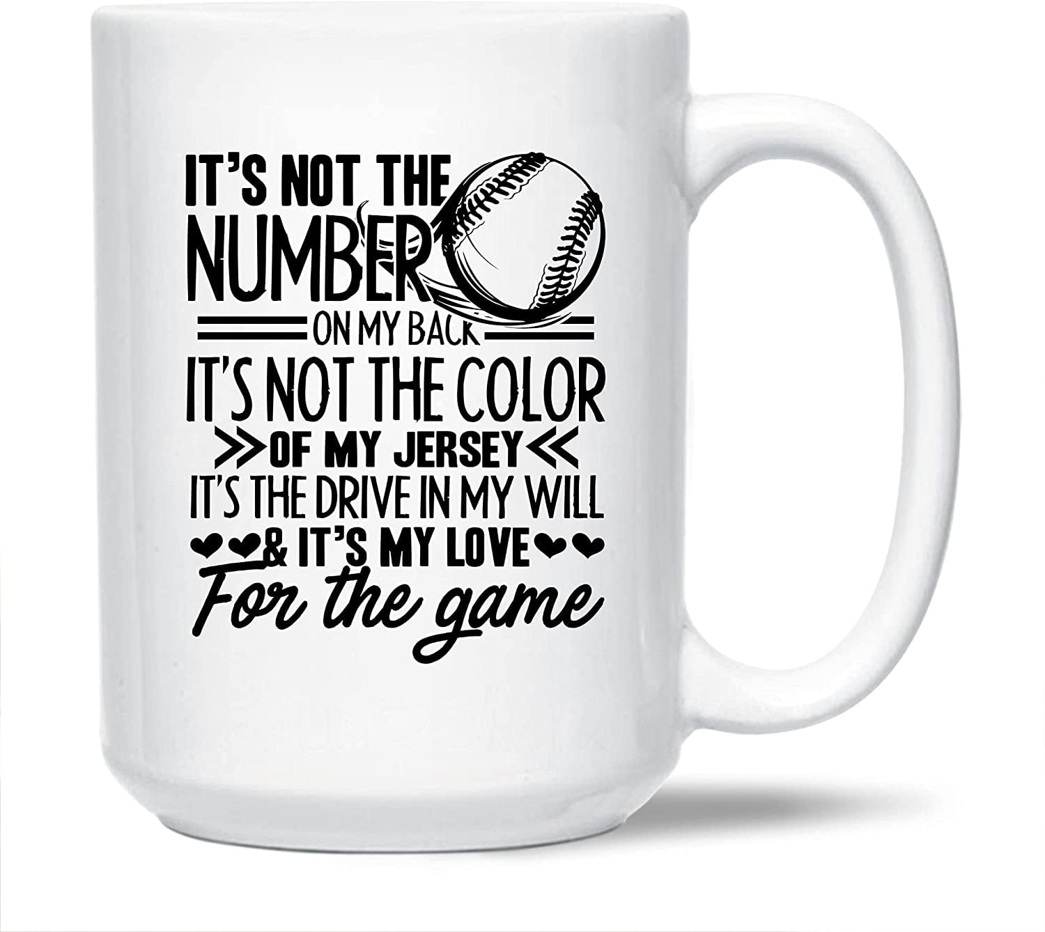Awesome Softball Decorative Mug, It's Not The Number On My Back Pottery ...