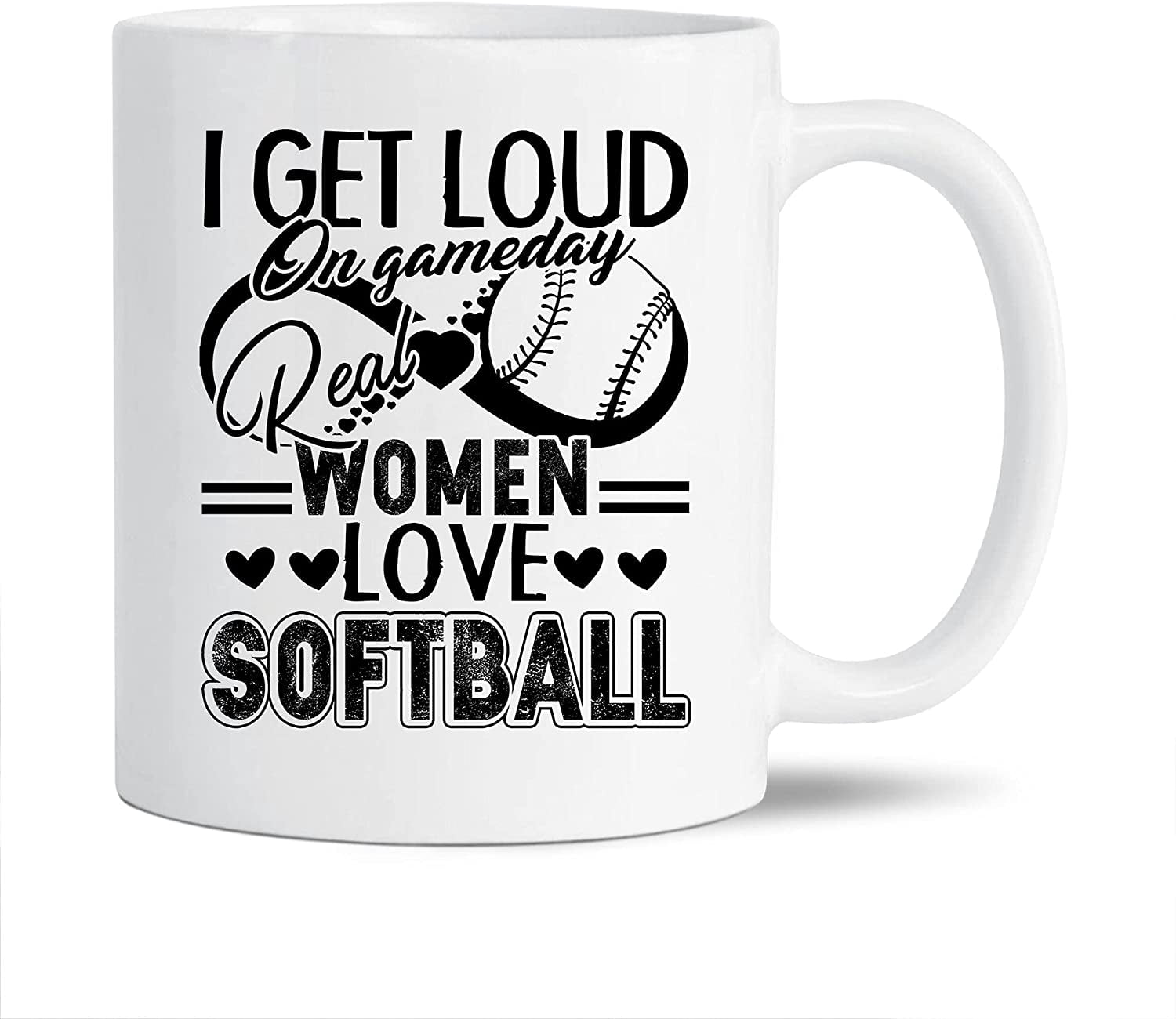 Awesome Softball Decorative Mug, Real Women Love Softball Pottery ...