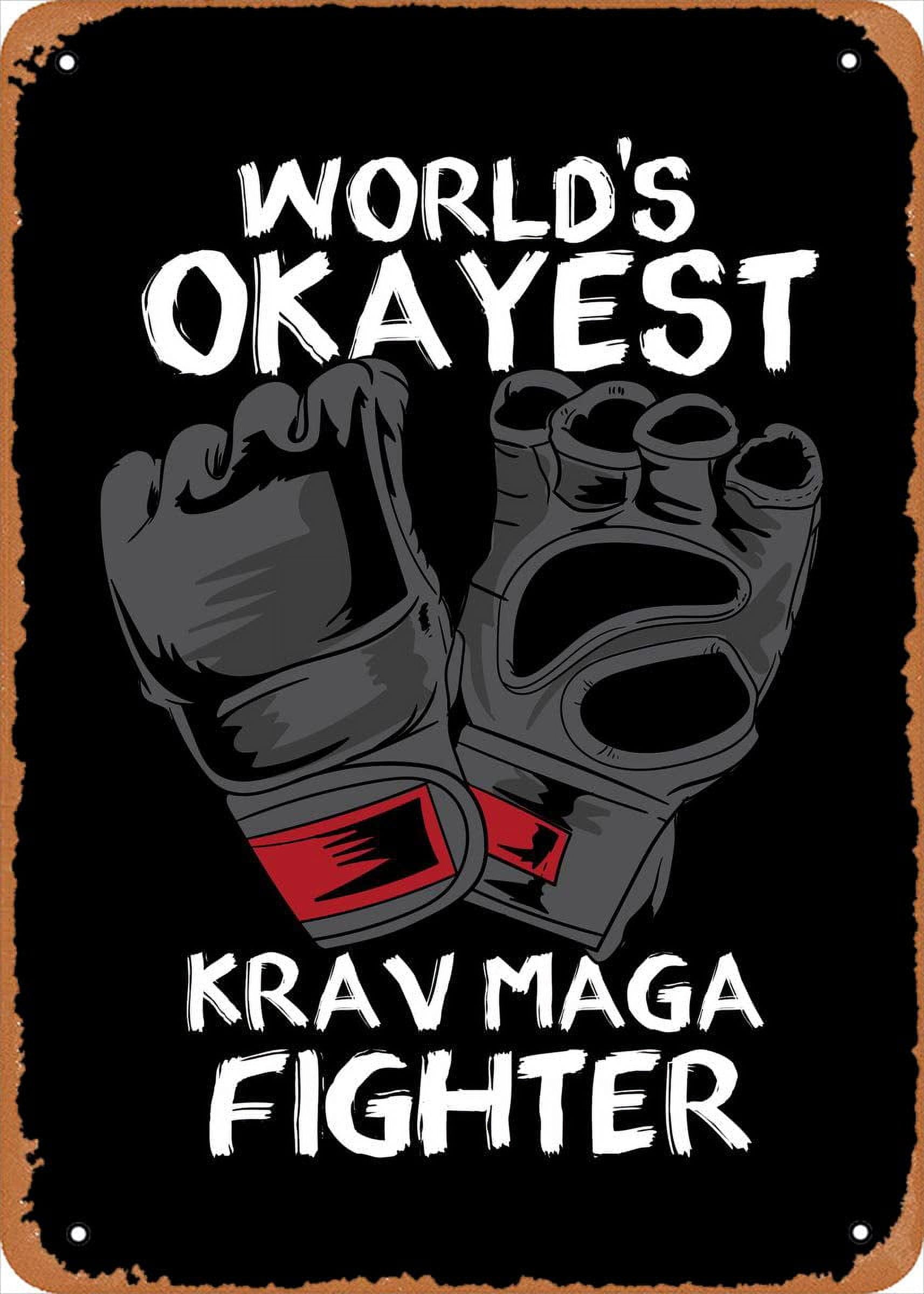 Awesome Sports Design Krav Maga Fighter Poster Retro Vintage Aluminium ...