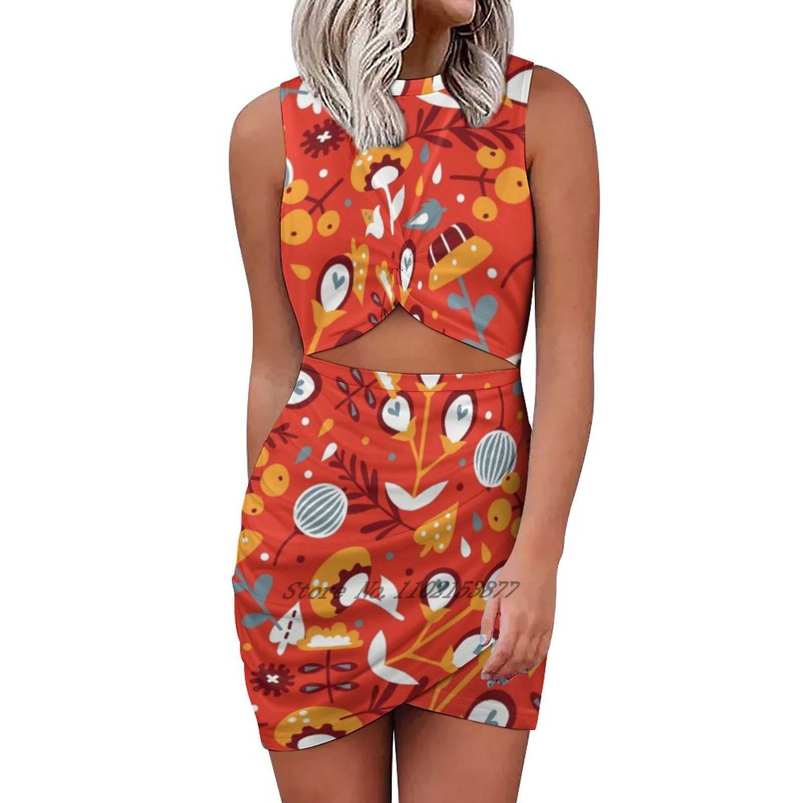 Awesome Spring ( Red ) Loose Pocket Dress Fashion Print Dress Short Sleeve V-Neck A-Line Dress ...