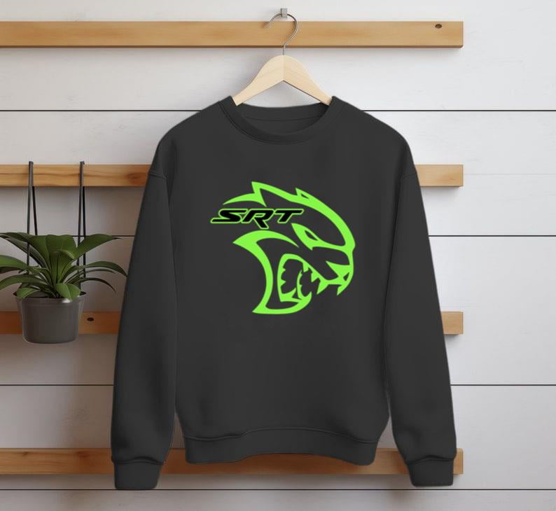 Awesome Srt Hell Cat Dodge Shirt Green Men Gift Black Unisex T-Shirt ...