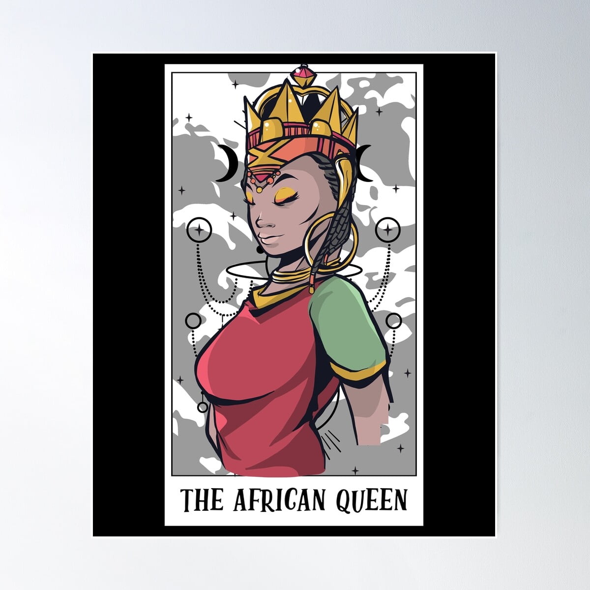 Awesome The African Queen Tarot Card A Tarot Cartomancy Fan Poster Wall ...