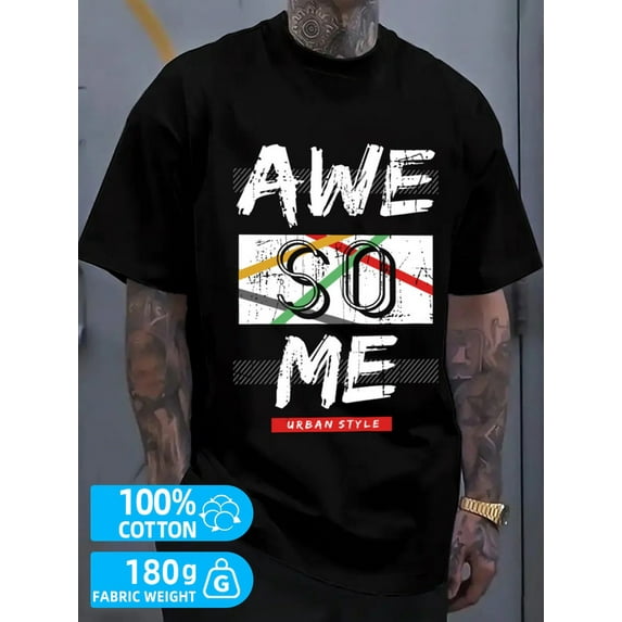 Awesome Urban Style men black 180G 100% Cotton Unique designs, summer ...