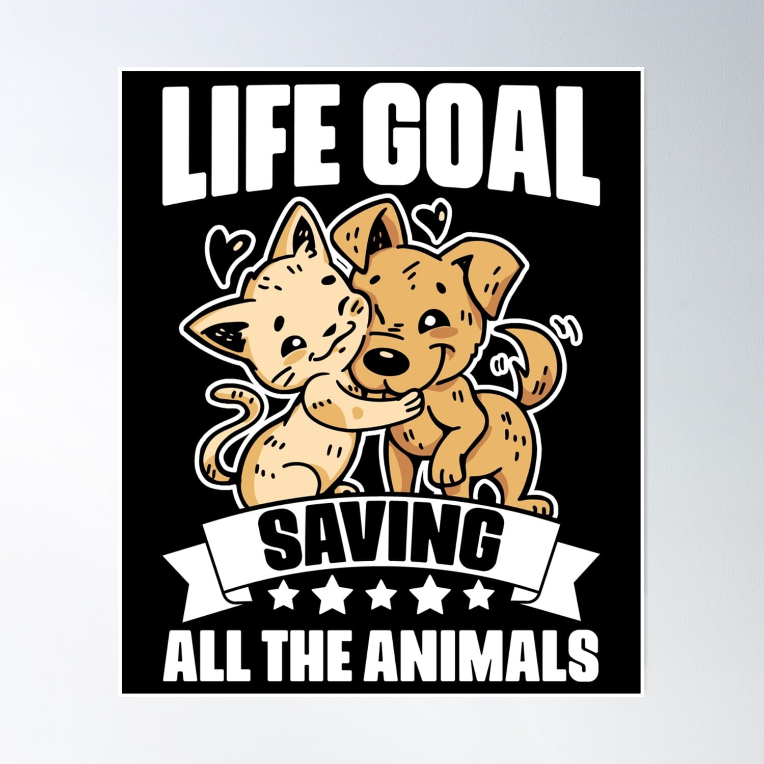 Awesome Veterinarian Life Goal For A Vet Med Worker Vet Crew Poster ...