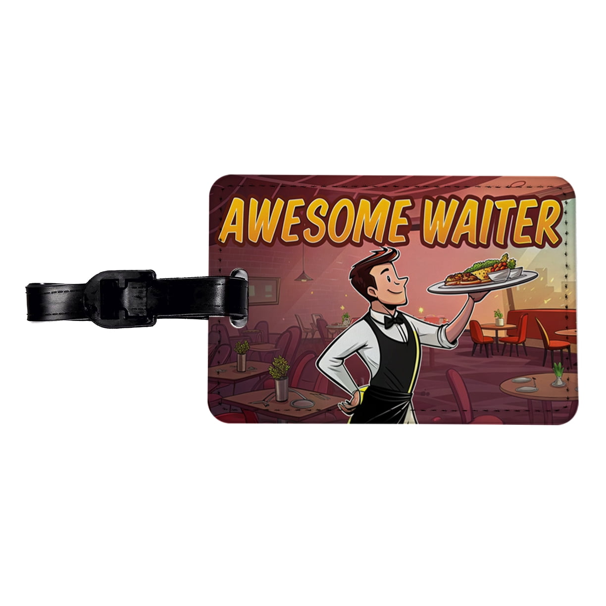 Awesome Waiter Inspirational Food Server Faux Leather Travel Luggage ...