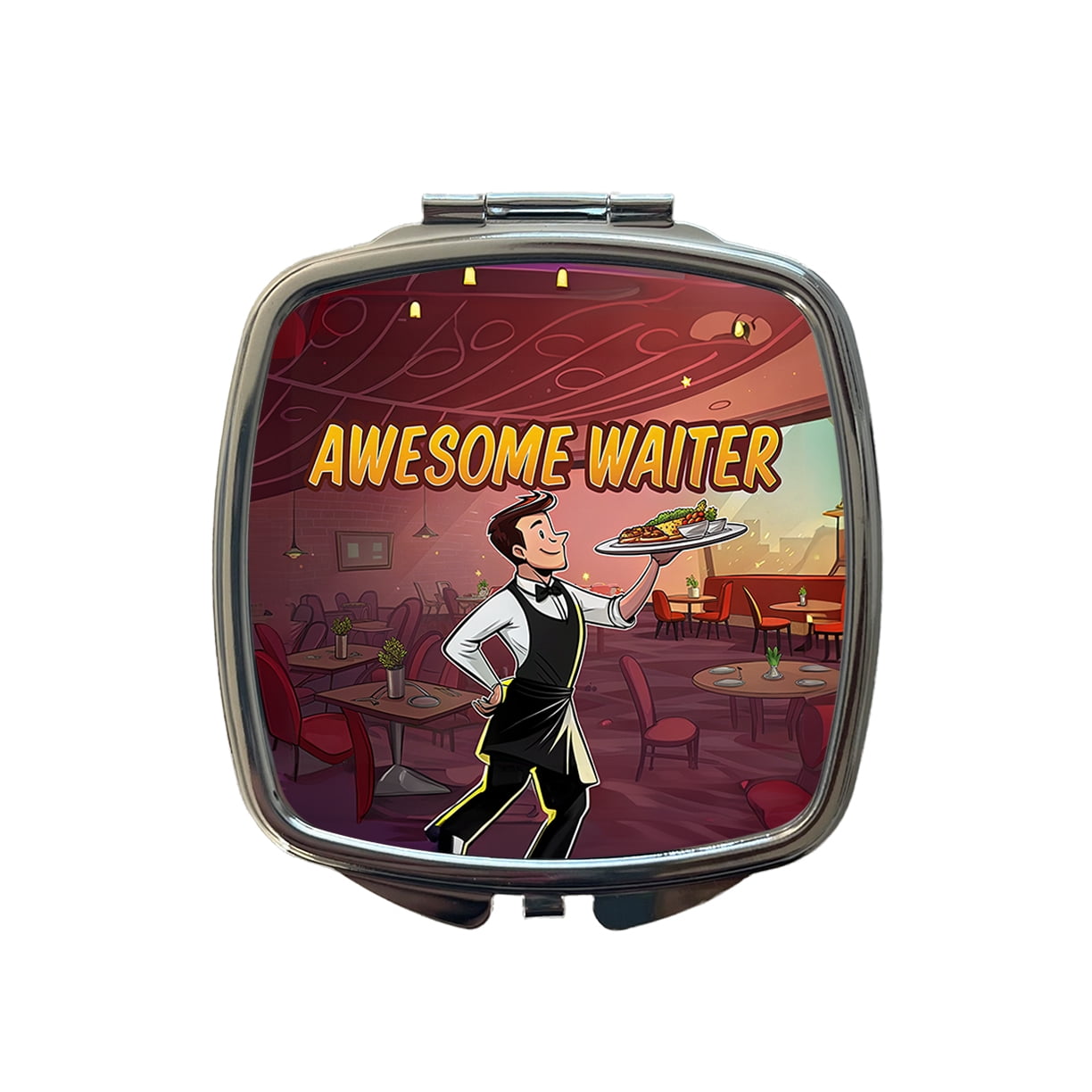 Awesome Waiter Inspirational Food Server Travel Makeup Handbag Purse ...