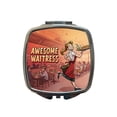 Awesome Waitress Inspirational Food Server Travel Makeup Handbag Purse ...
