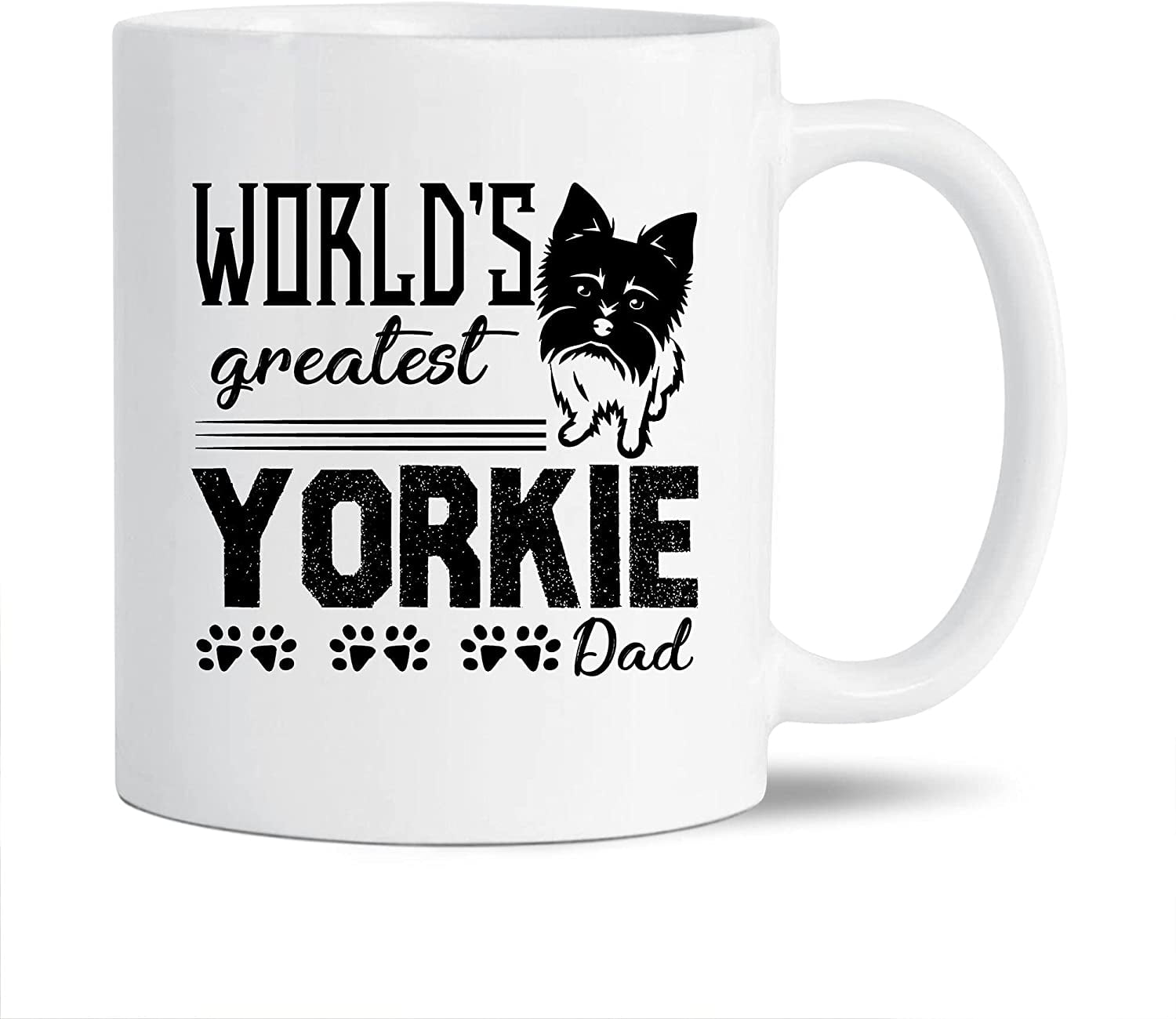 Awesome Yorkie Decorative Mug, World's Greatest Yorkie Dad Pottery ...