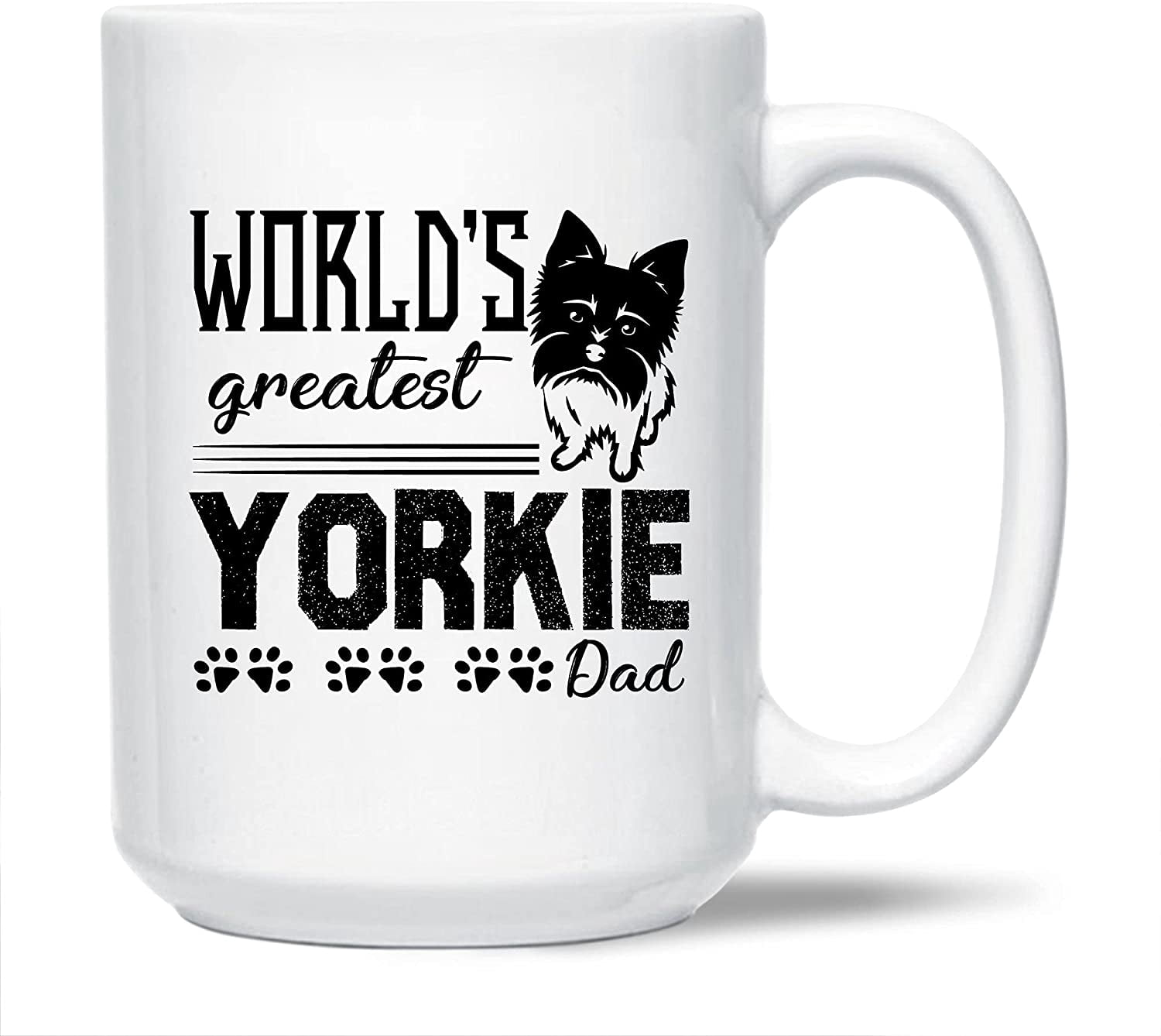 Awesome Yorkie Decorative Mug, World's Greatest Yorkie Dad Pottery ...