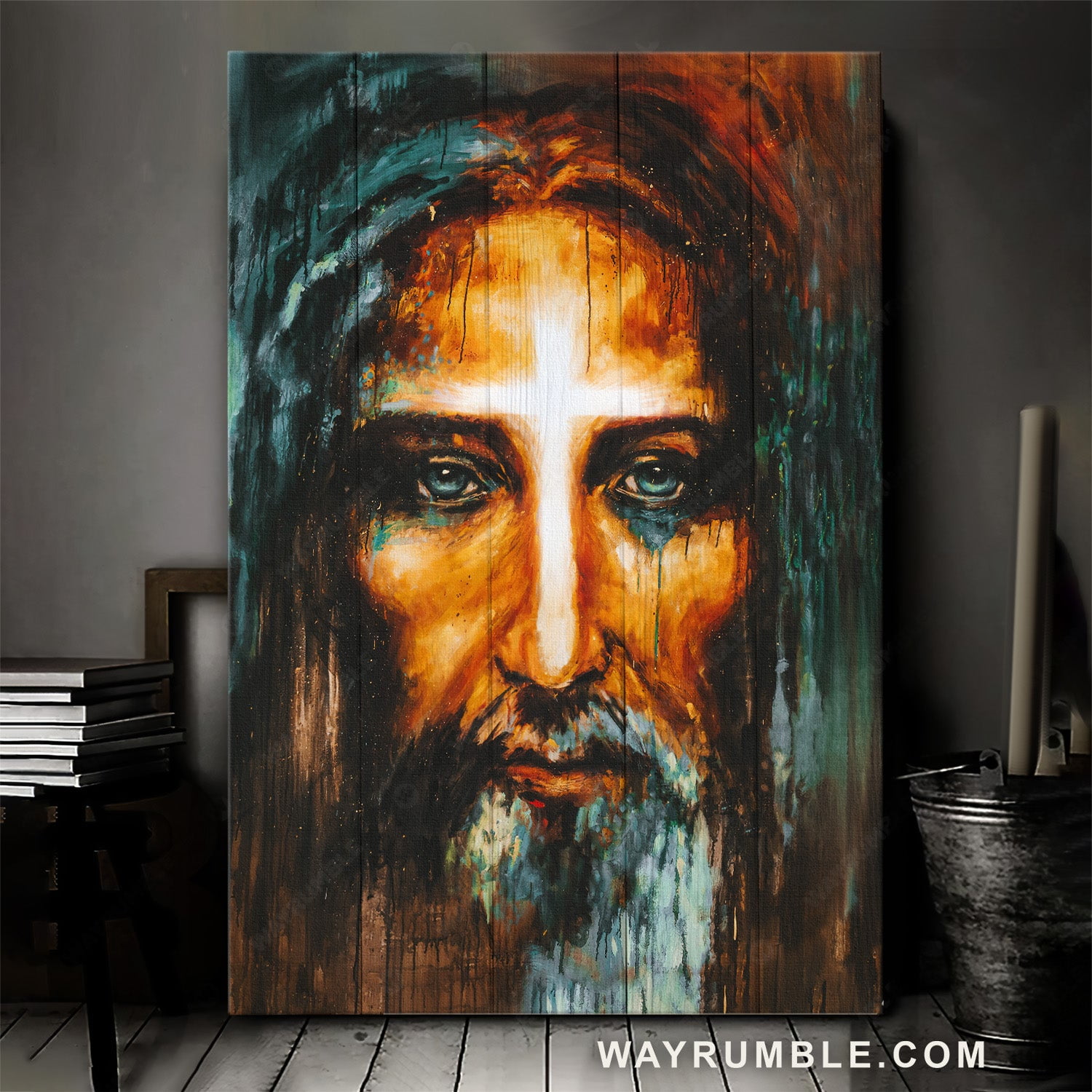 Awesome artwork, Light cross, Stunning Jesus, Home Decoration - Jesus ...