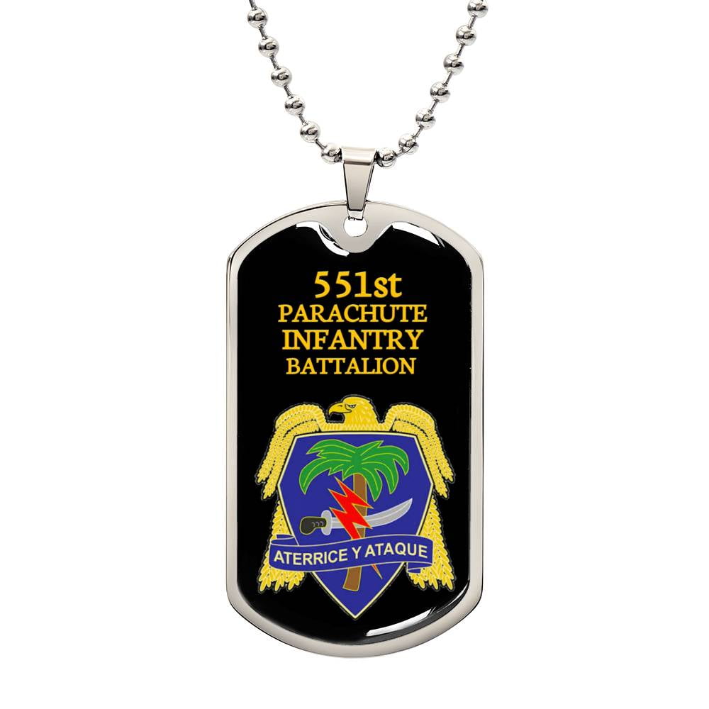 Awesome dog tag for 551st Parachute Infantry - Graphic Military Dog Tag ...